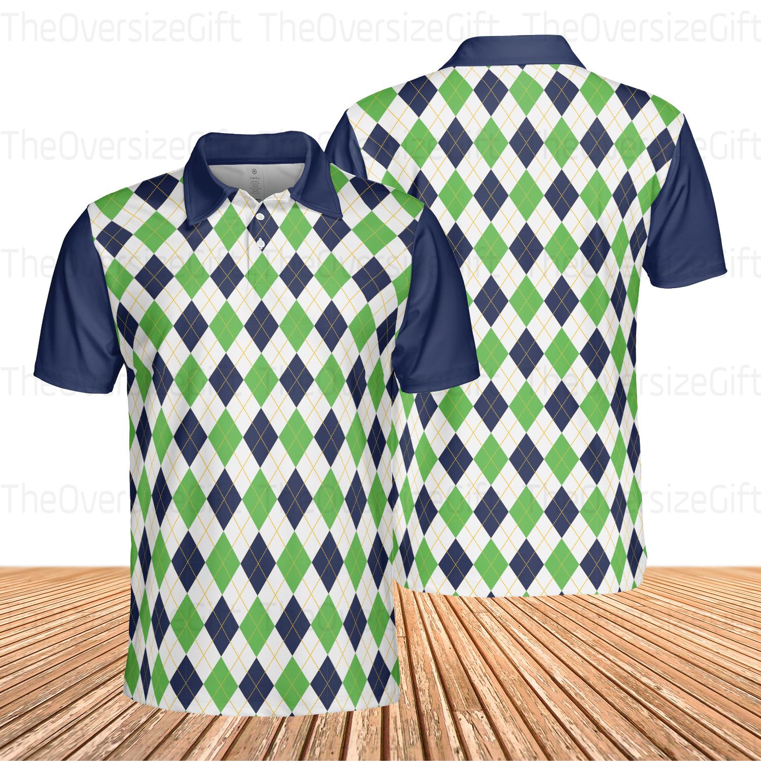 Personalized Argyle Golf Polo Shirt, Custom Name Golfer Women ...