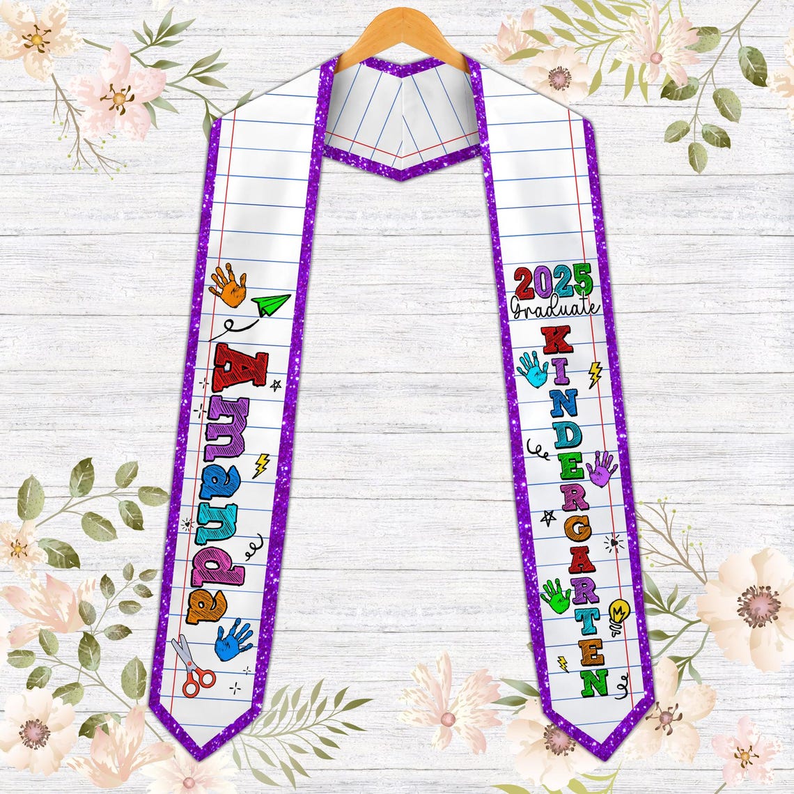 Personalized Kids Graduation Stole, 2025 Graduate Custom Name Kids Grad ...