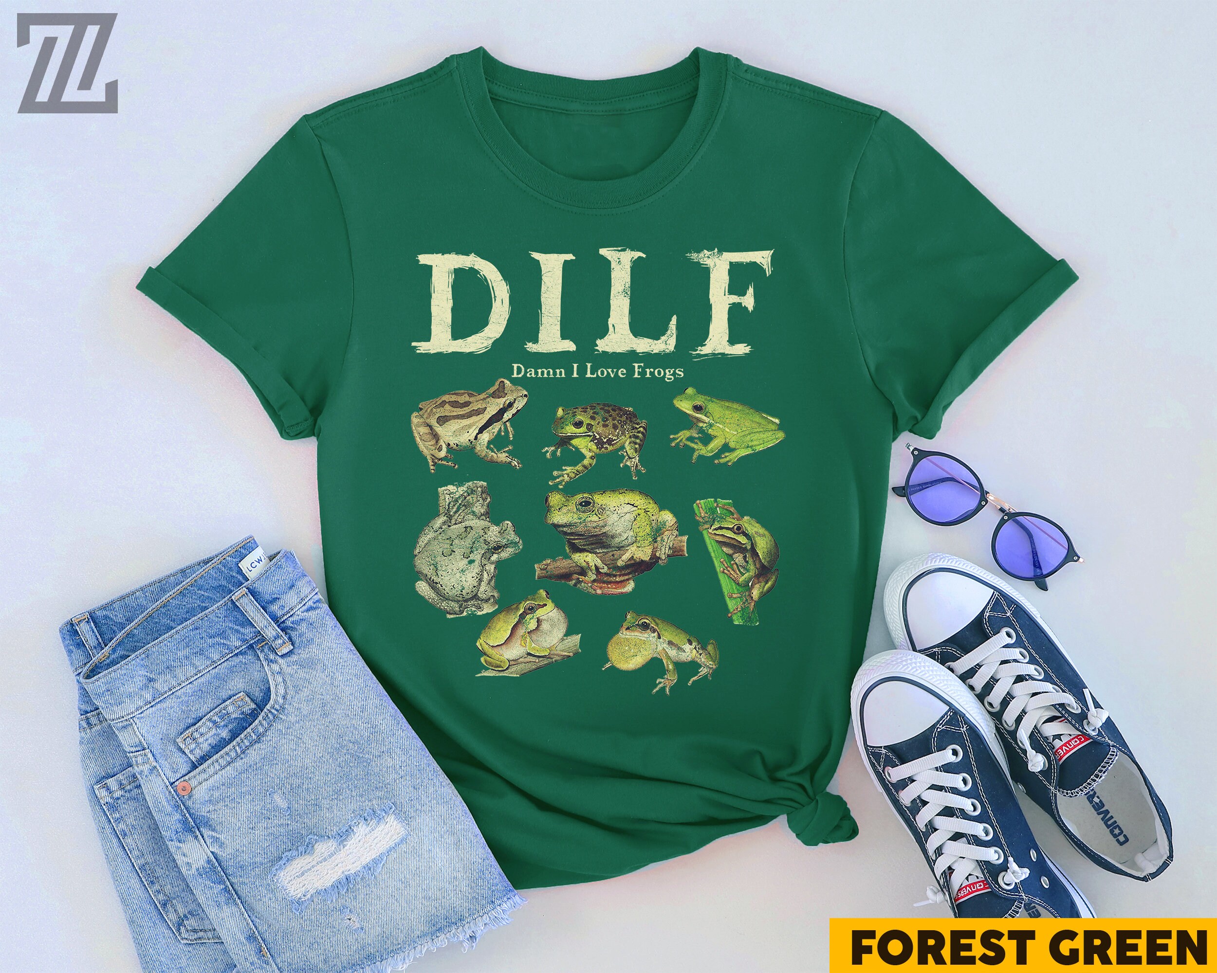 DILF Damn I Love Frogs Funny Frog Lover Unisex Vintage Tshirt - Etsy