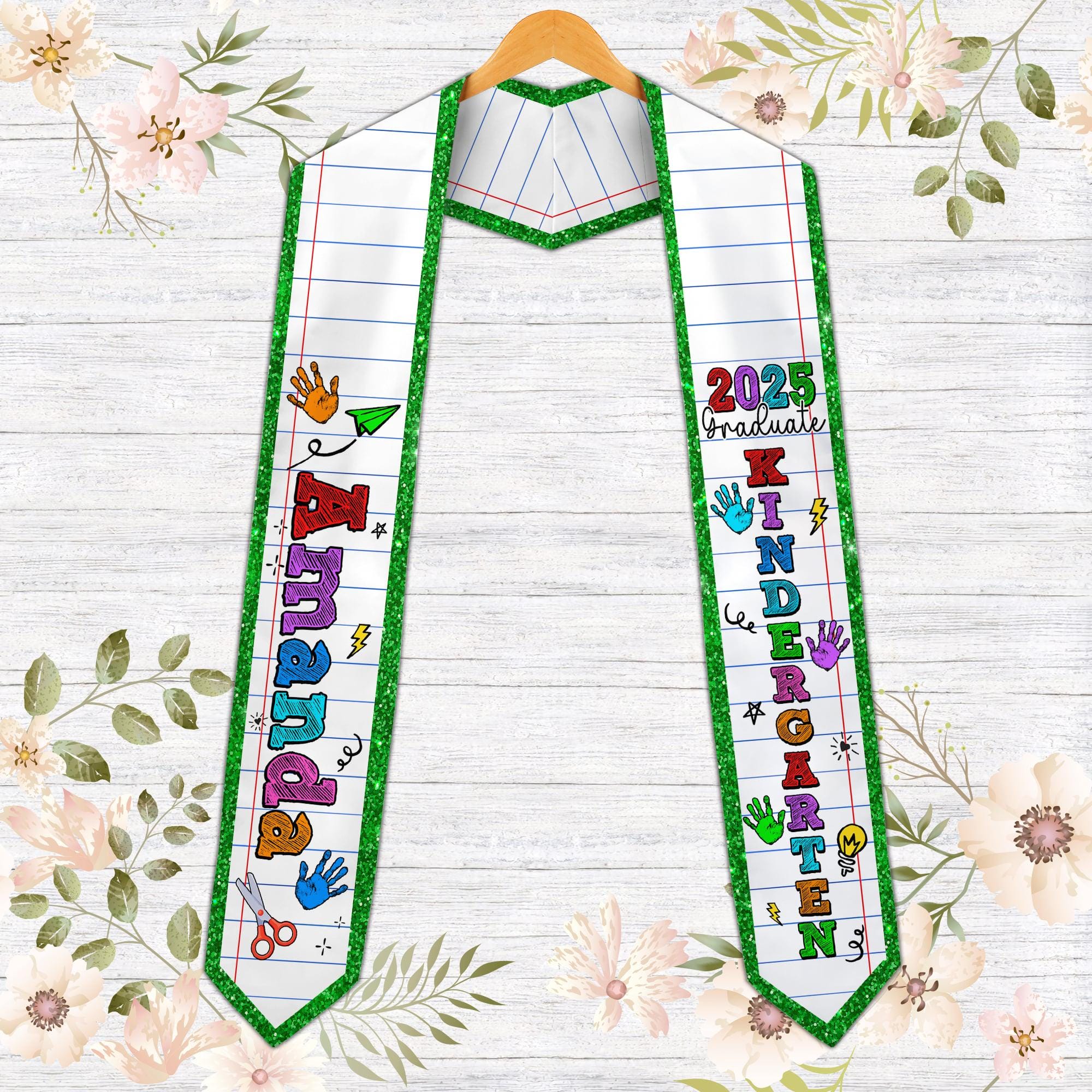 Personalized Kids Graduation Stole, 2025 Graduate Custom Name Kids Grad ...