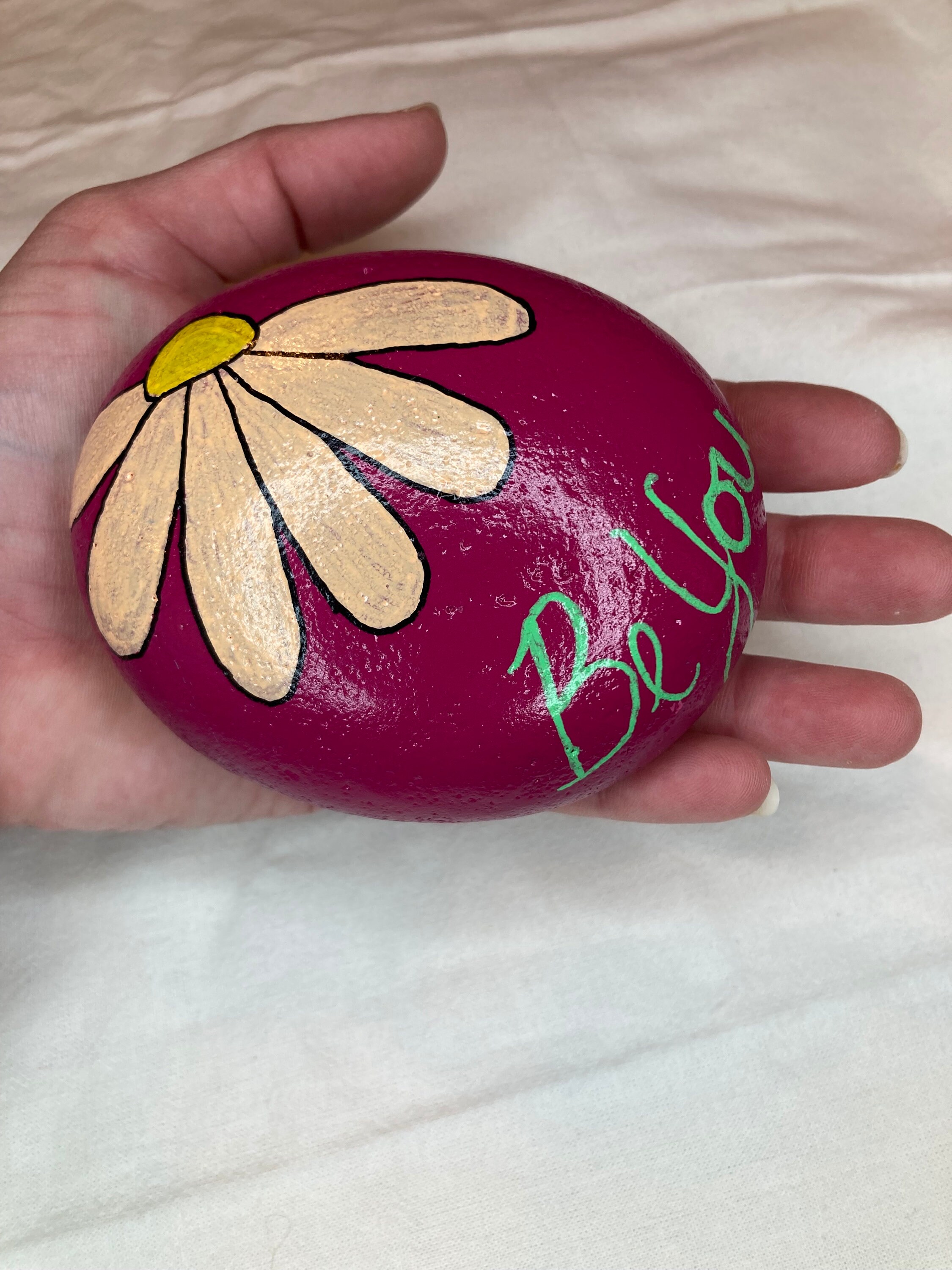 Colorful Stones Happy Rocks “be You” Easter Flower Spring Theme - Etsy