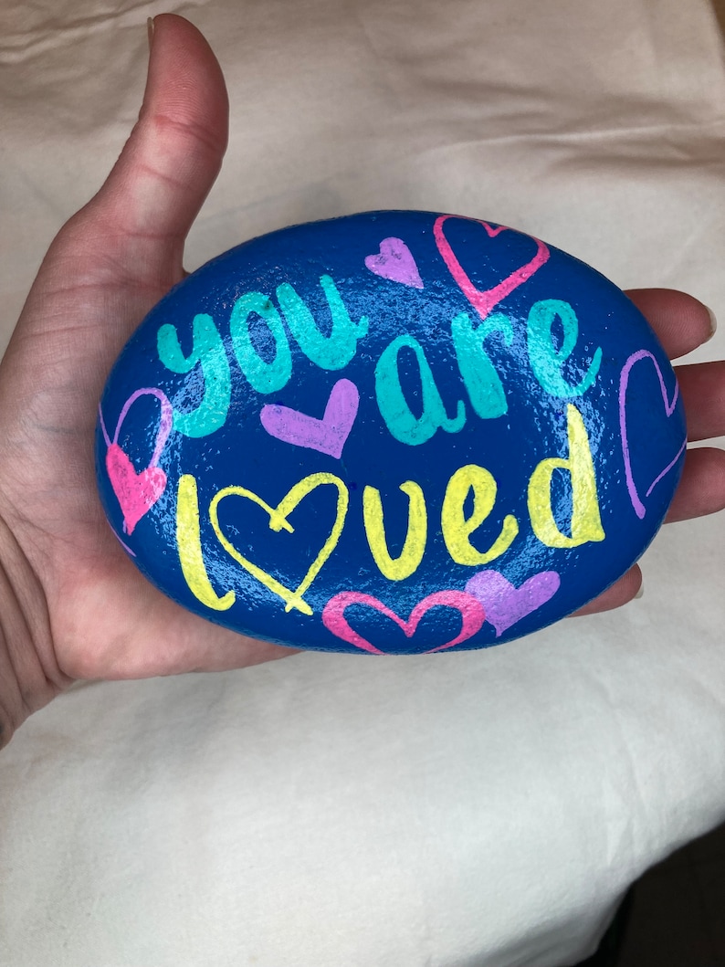 Hand Painted Inspirational Happy Kindness Rocks - Etsy