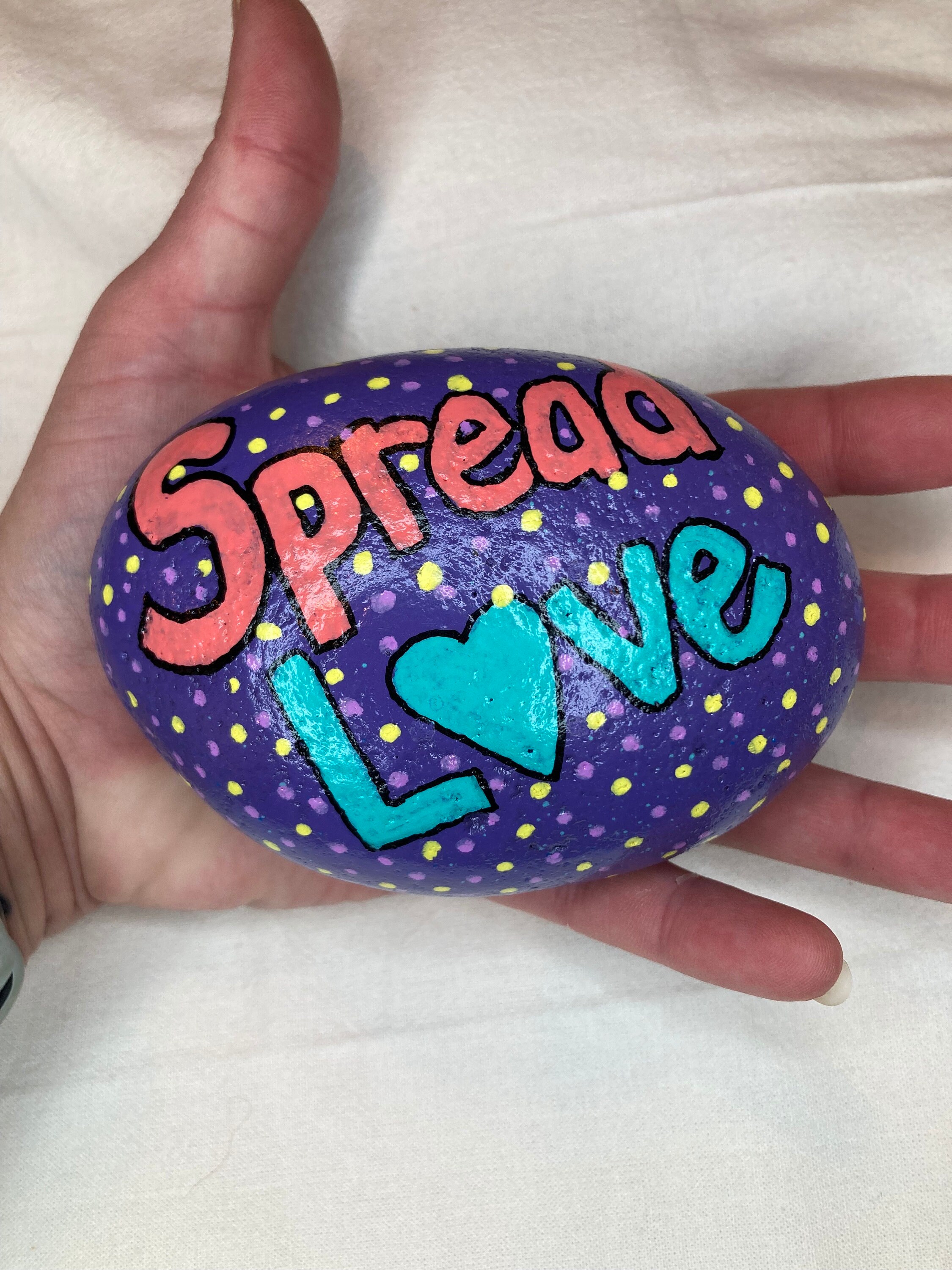 Hand Painted Inspirational Happy Kindness Rocks - Etsy