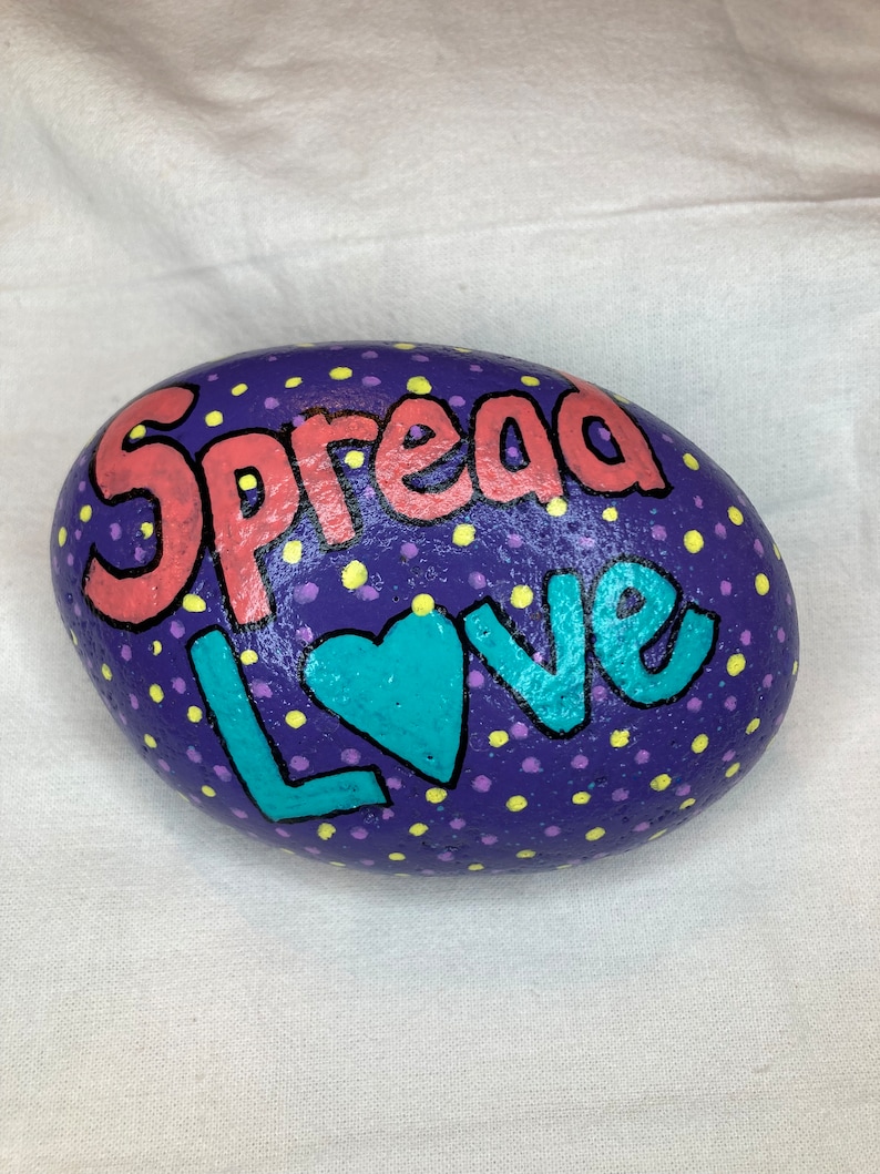 Hand Painted Inspirational Happy Kindness Rocks - Etsy