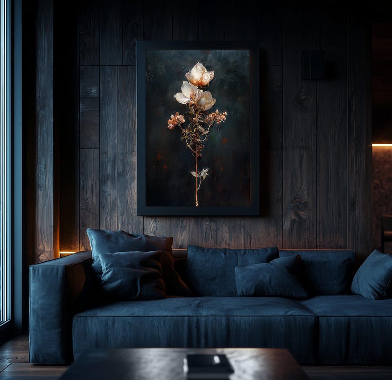 Gothic Floral Wall Art: Dark Botanical Print (digital Download) - Etsy