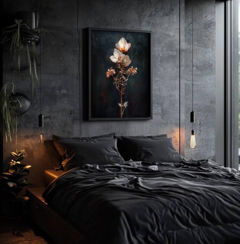 Gothic Floral Wall Art: Dark Botanical Print (digital Download) - Etsy