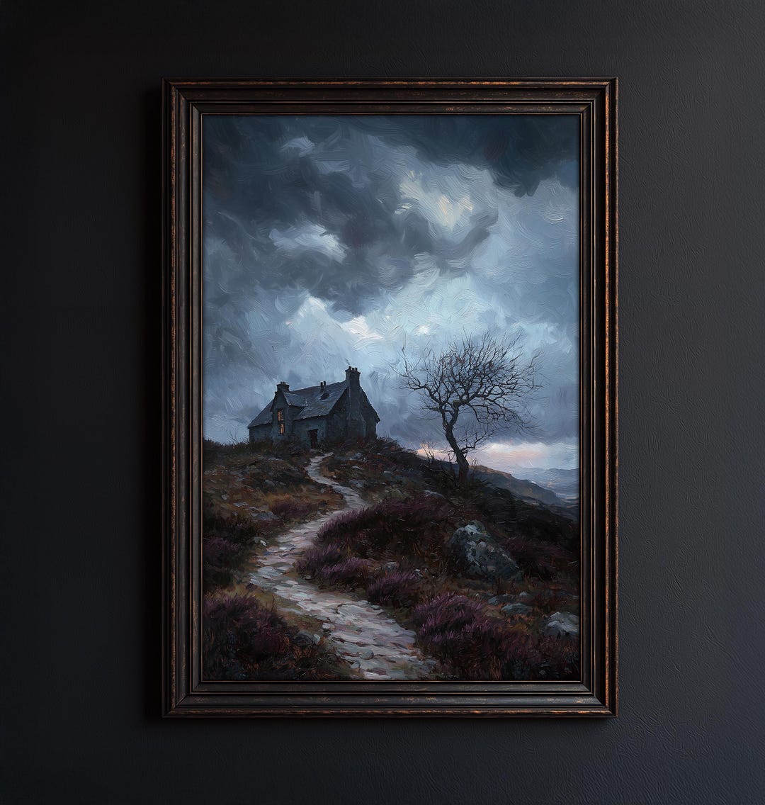 Gothic Landscape Wall Art Digital Download – Van Gogh Style Dark ...