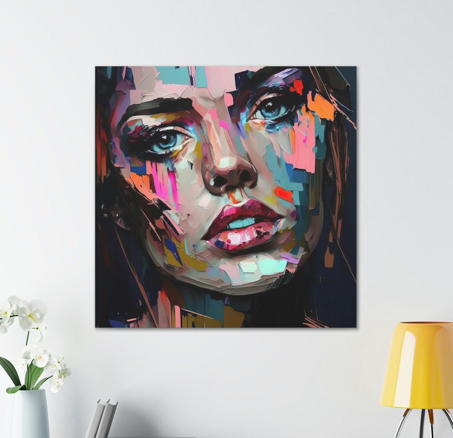 Abstract Art, Abstract Lady Art, Wall Art, Splash Color Art, - Etsy