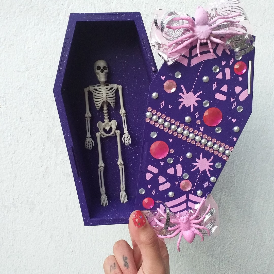 Hand Painted Purple Haze Coffin // Small Casket for Jewelry - Etsy