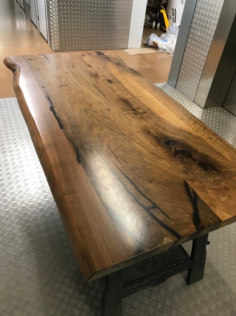 187x90cm Tabletop WALNUT Solidwood Live Edge40mm Thick Natural ...