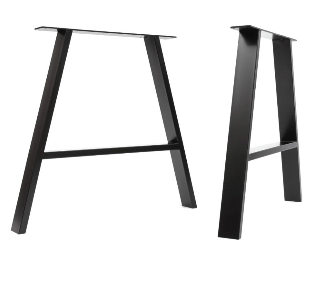 Table Legs Industrial A Frame Wide Base Black Powder Coated - Etsy