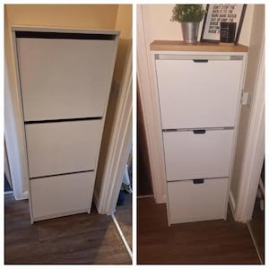 Ikea Bissa Shoe Cabinet Top Cover Panel | Solidwood Beech | 49cm X 28cm ...