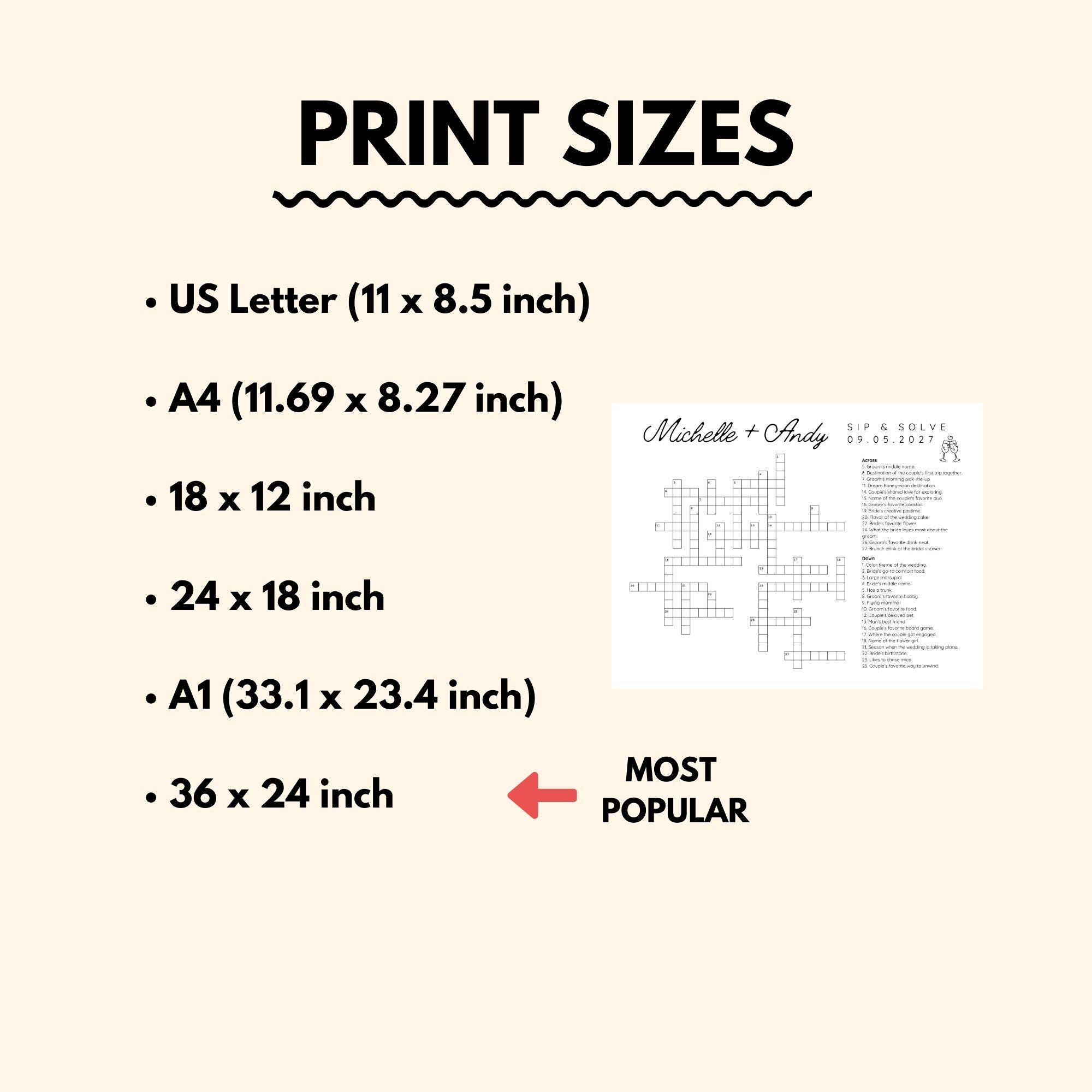 Fully Custom Sip and Solve Wedding Crossword Puzzle Sip and Solve ...