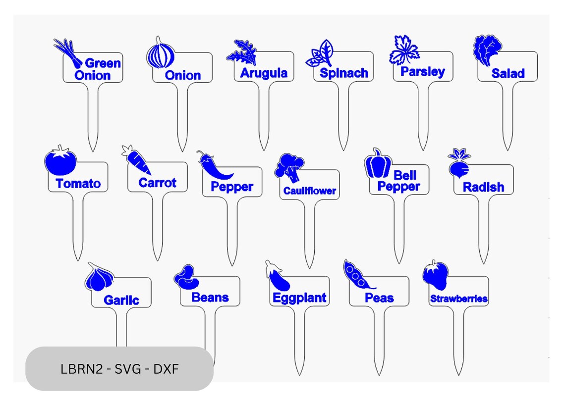 Plant Labels & Markers, Gardenmarkers - Digital Download - SVG, LBRN2 ...