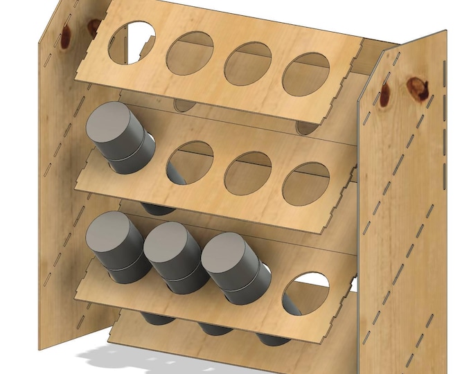 Laser Cut Spray Can Holder Rack - Digital Download for 3mm, 4mm, 1/8 ...