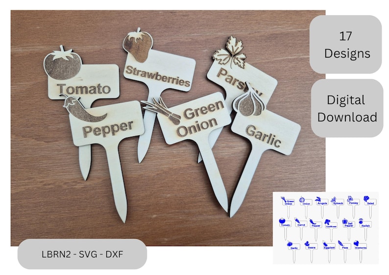 Plant Labels & Markers, Gardenmarkers - Digital Download - SVG, LBRN2 ...