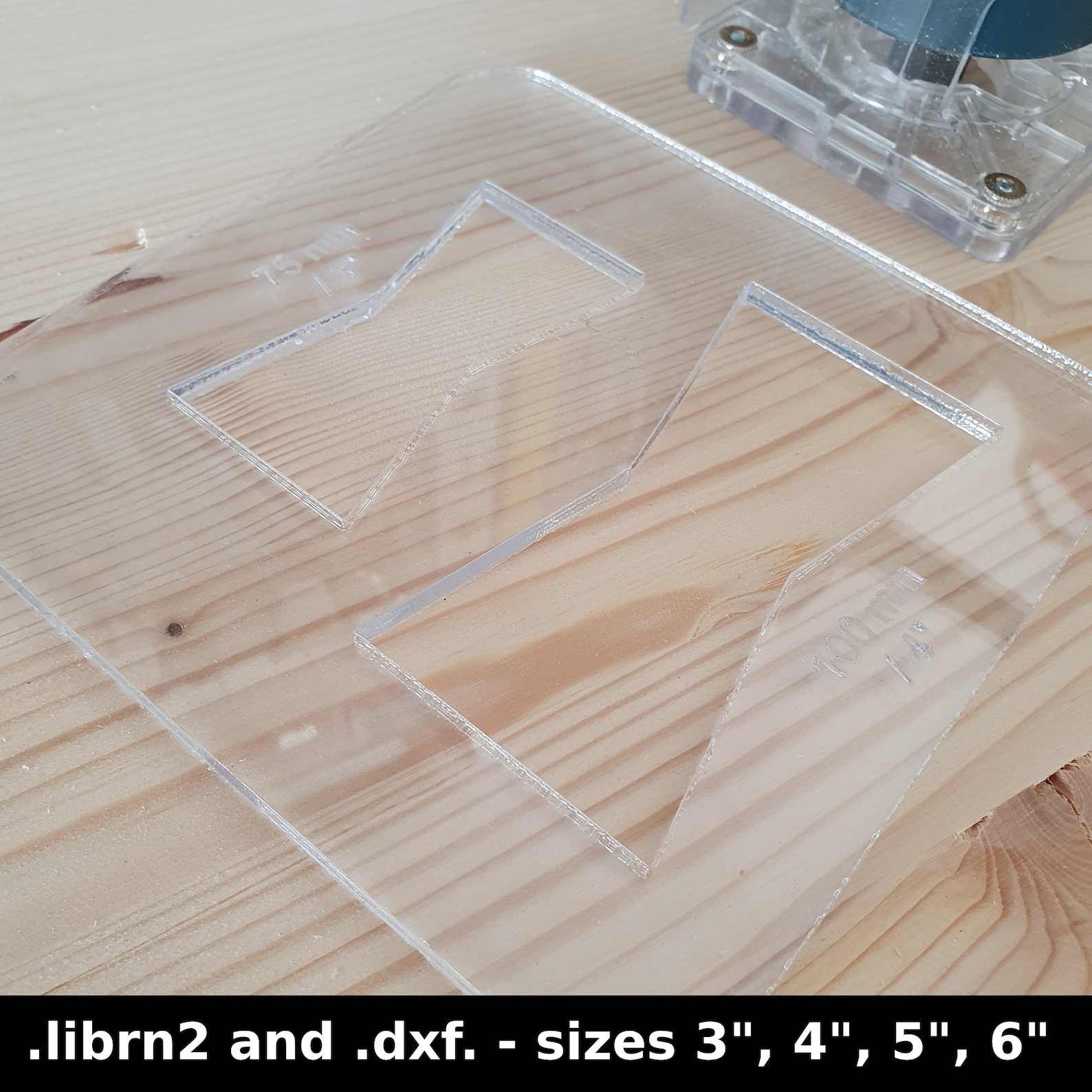 Bow Tie Joint Router Jig Templates - 4 Sizes - DXF & Lightburn Files ...
