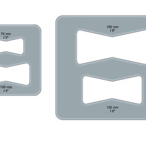 Bow Tie Joint Router Jig Templates - 4 Sizes - DXF & Lightburn Files ...