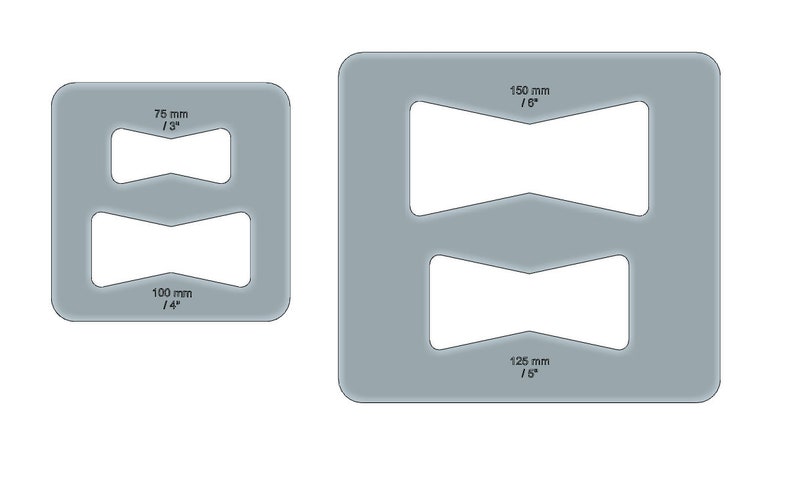 Bow Tie Joint Router Jig Templates - 4 Sizes - DXF & Lightburn Files ...
