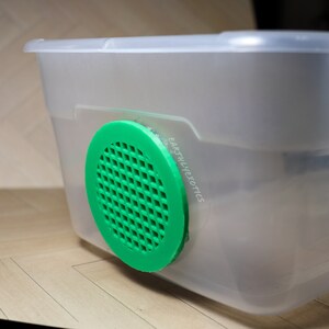 Terrarium Vent, Air Vent for Reptiles, Crested Gecko Bin Ventilation ...