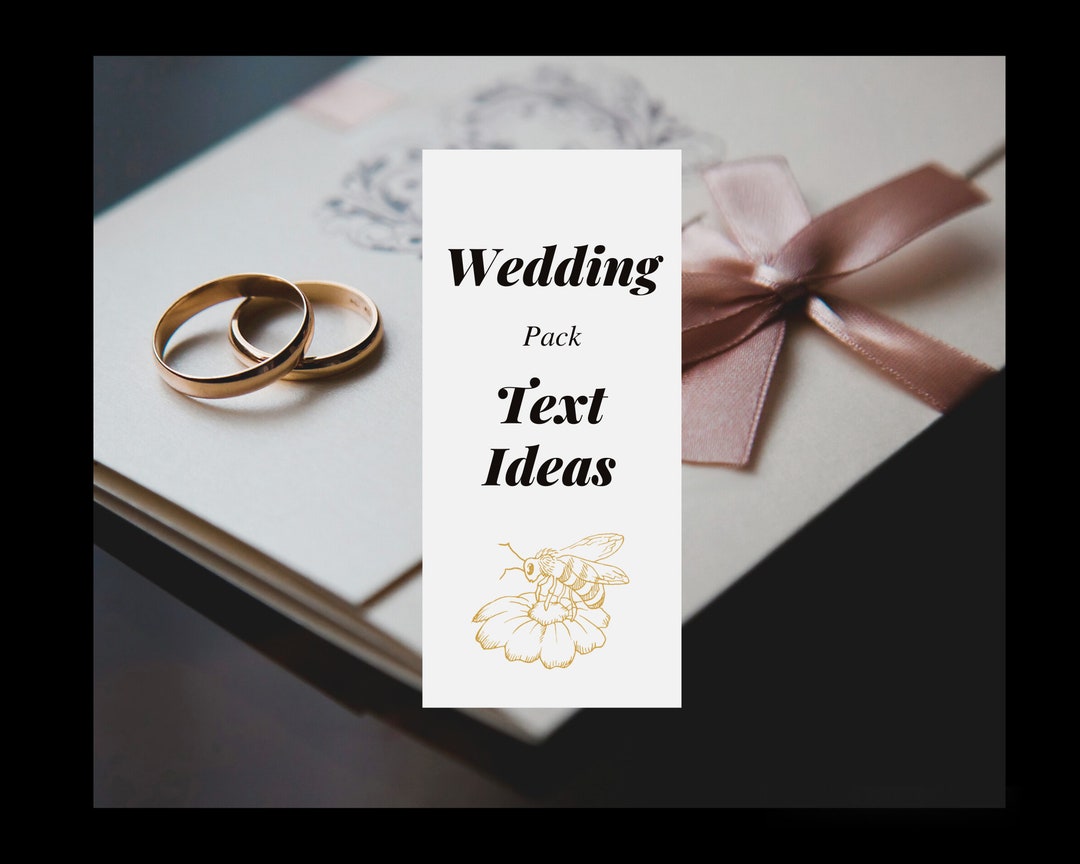 PACK Text Ideas Wedding - Etsy