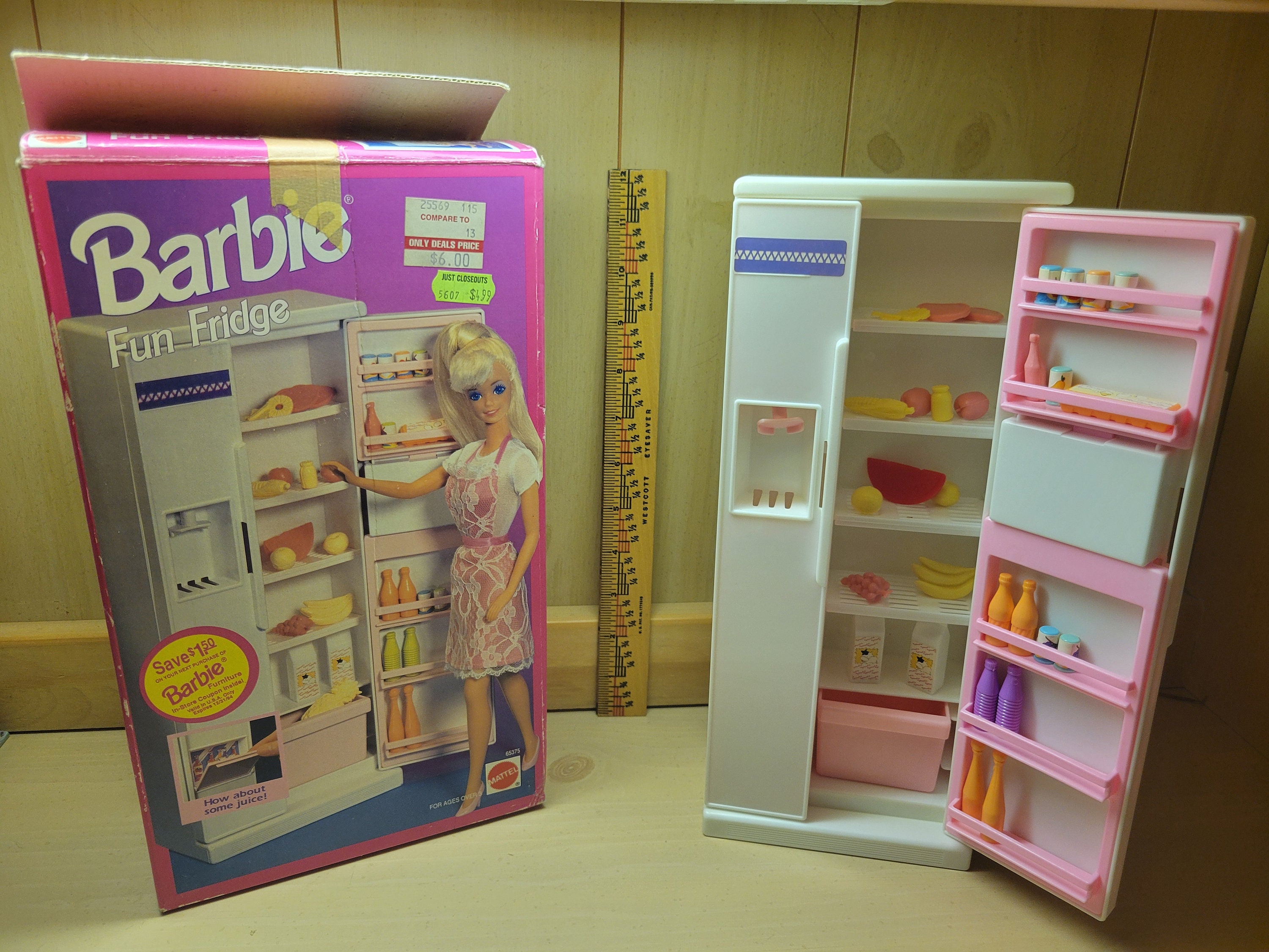 Vintage 1992 Mattel Barbie 'fun Fridge' COMPLETE Set - Etsy