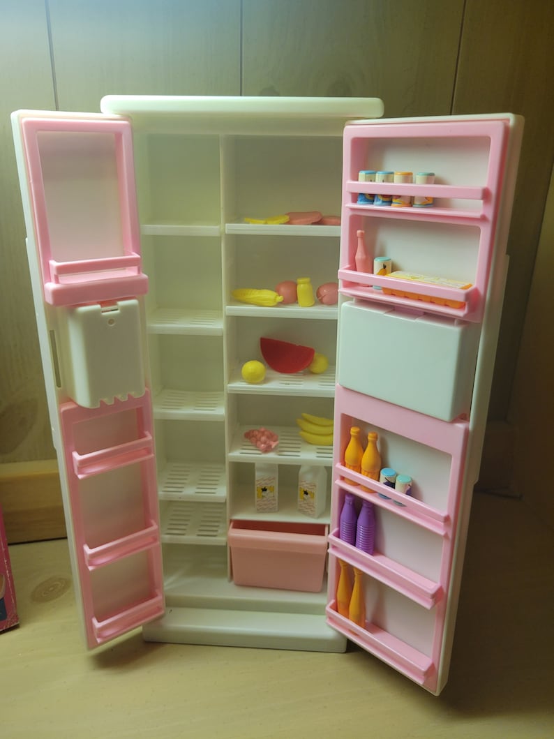 Vintage 1992 Mattel Barbie 'fun Fridge' COMPLETE Set - Etsy