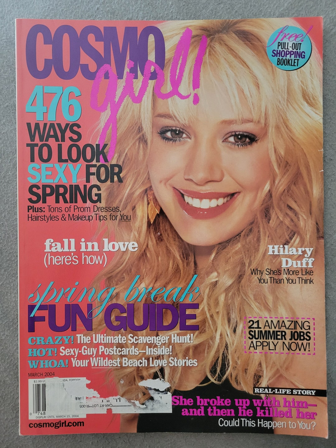 Vintage COSMOGIRL March 2004 Feat. Hilary Duff - Etsy