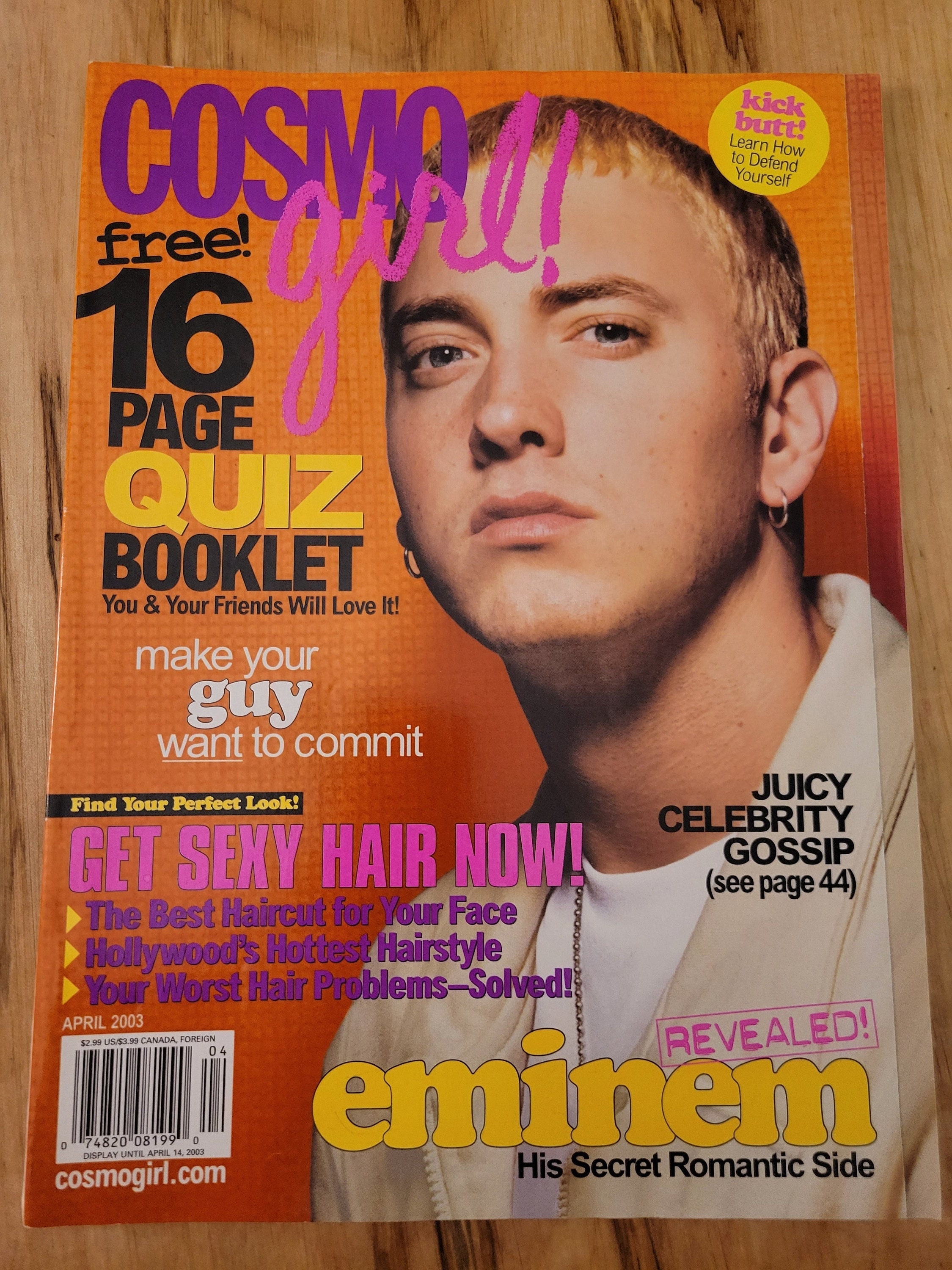 Vintage Cosmogirl Magazine Feat. Eminem April 2003 - Etsy
