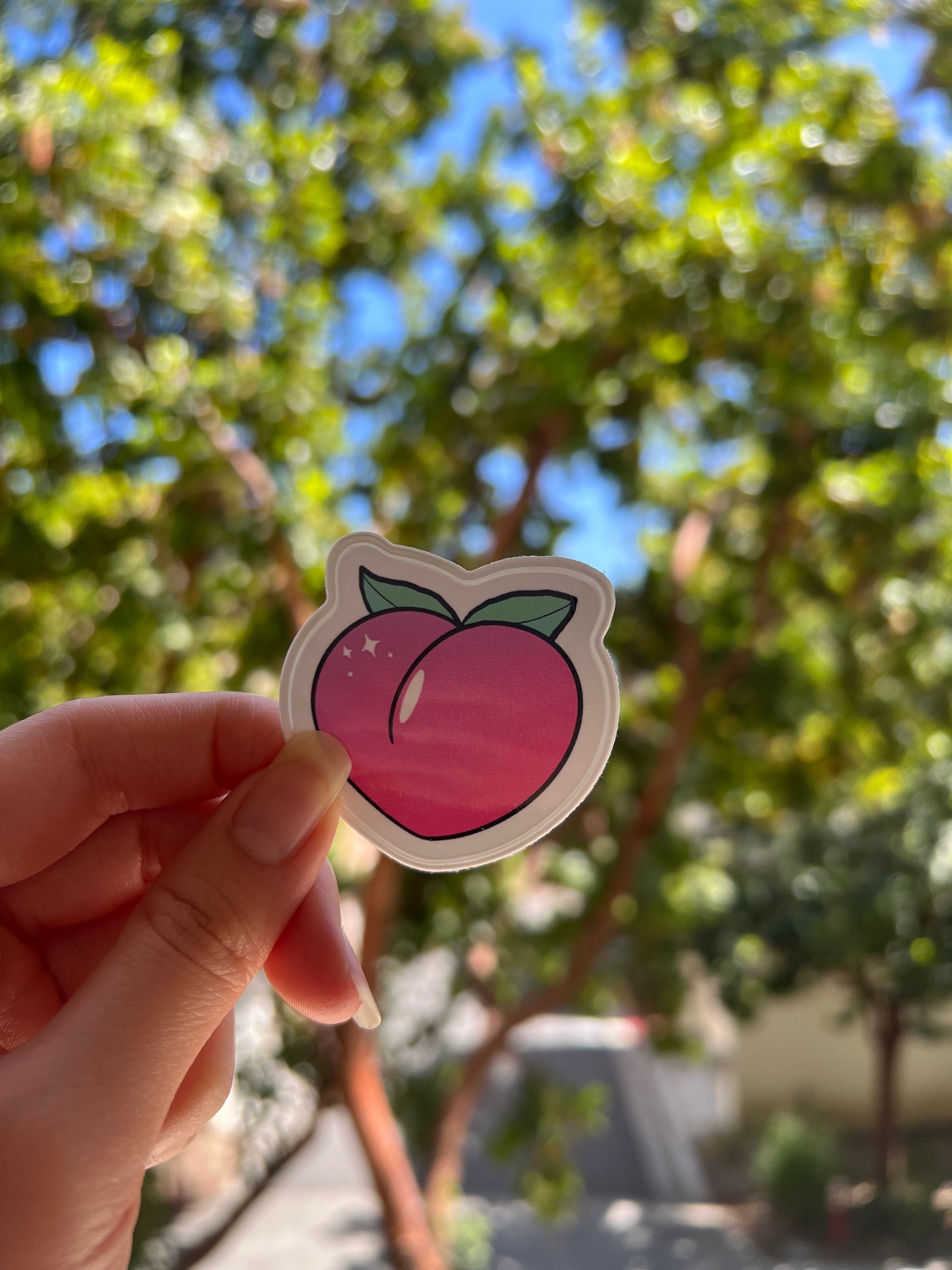 Kawaii Peachy Sticker - Etsy