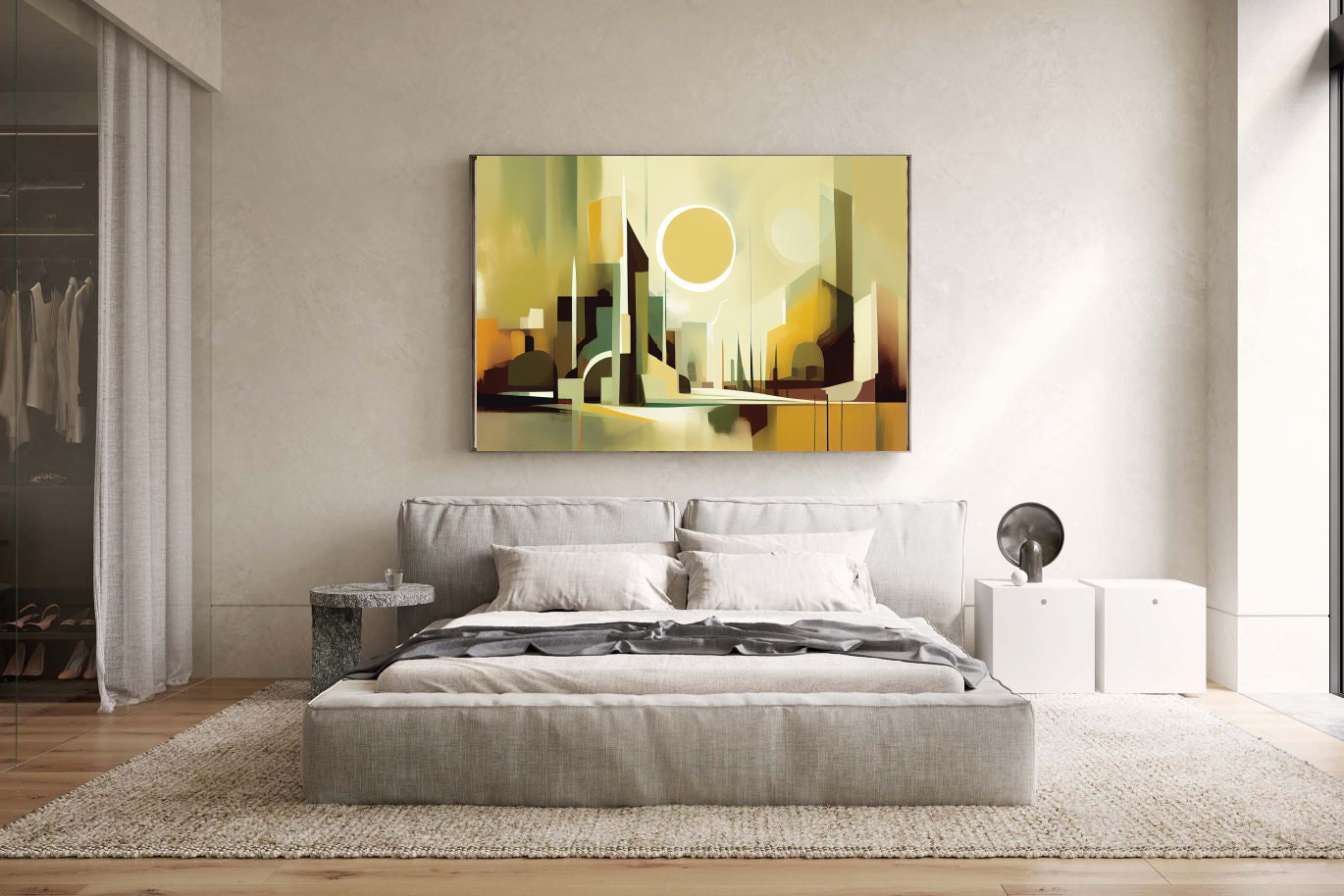 Rhythmic Rush Hour Colorful Abstract Art Printable Wall Art Painting ...