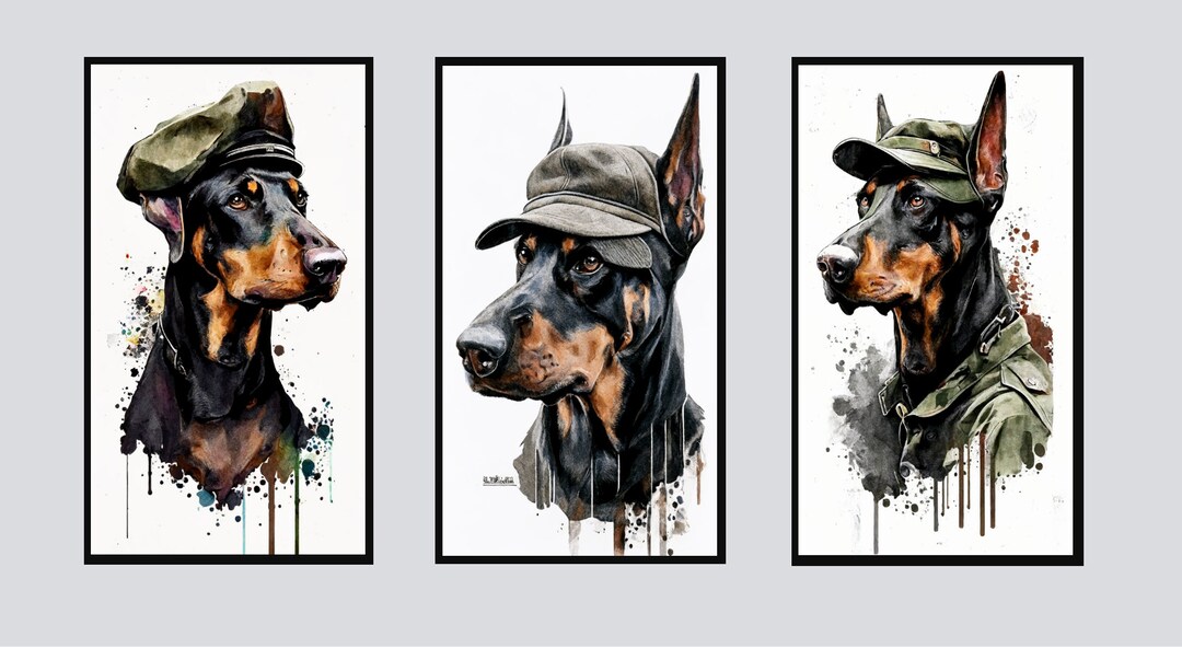 Doberman Warriors: the Three Elite Military Canines Doberman Pinscher ...