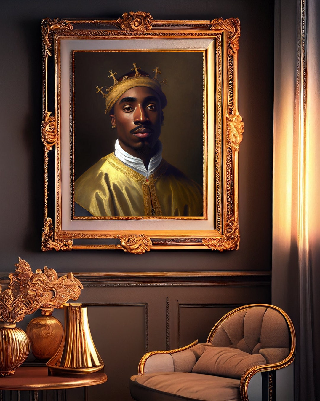 The Holy Thug Tupac Amaru Classical Wall Art Painting Tupac Makaveli ...