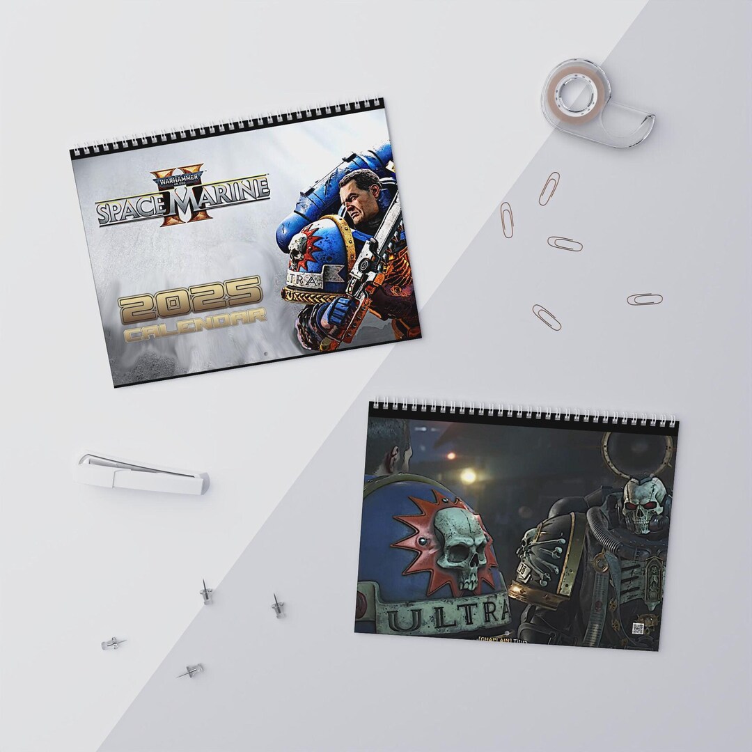 2025 Warhammer 40K Space Marines Wall Calendar Sci-fi Military Art ...