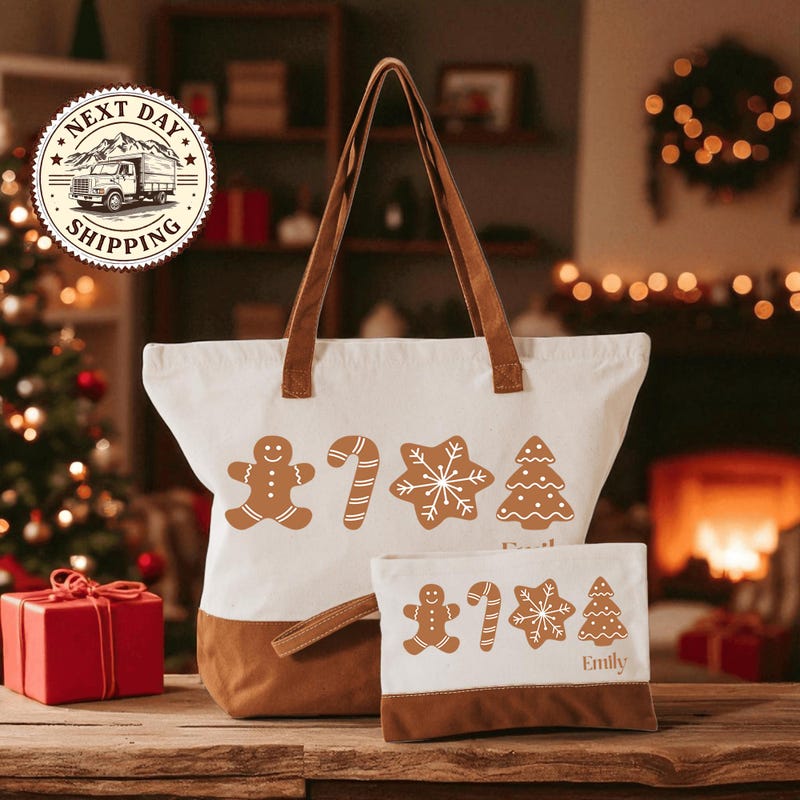 Gingerbread Men Tote Bags - Etsy
