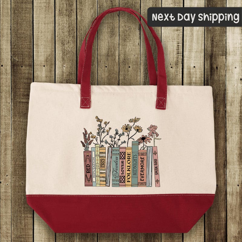 Reading Tote Bag - Etsy