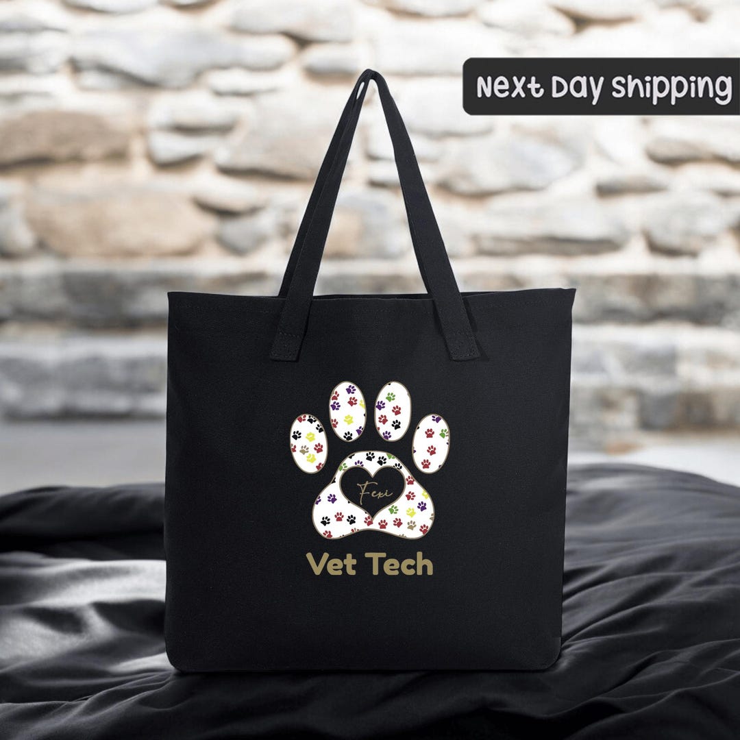 Custom Veterinary Tote Bag, Custom Vet Bag, Gift for Vet, Gift for Dog ...