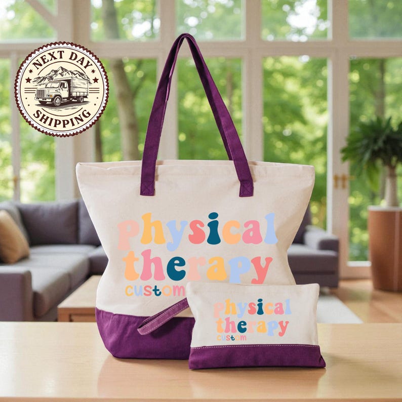 Custom Physical Therapy Tote Bag, Physical Therapist Gift, Cute PT Grad ...