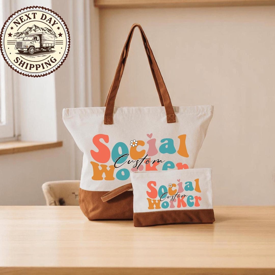 Custom Social Worker Tote Bag, Custom Social Worker Gift, Social Worker ...