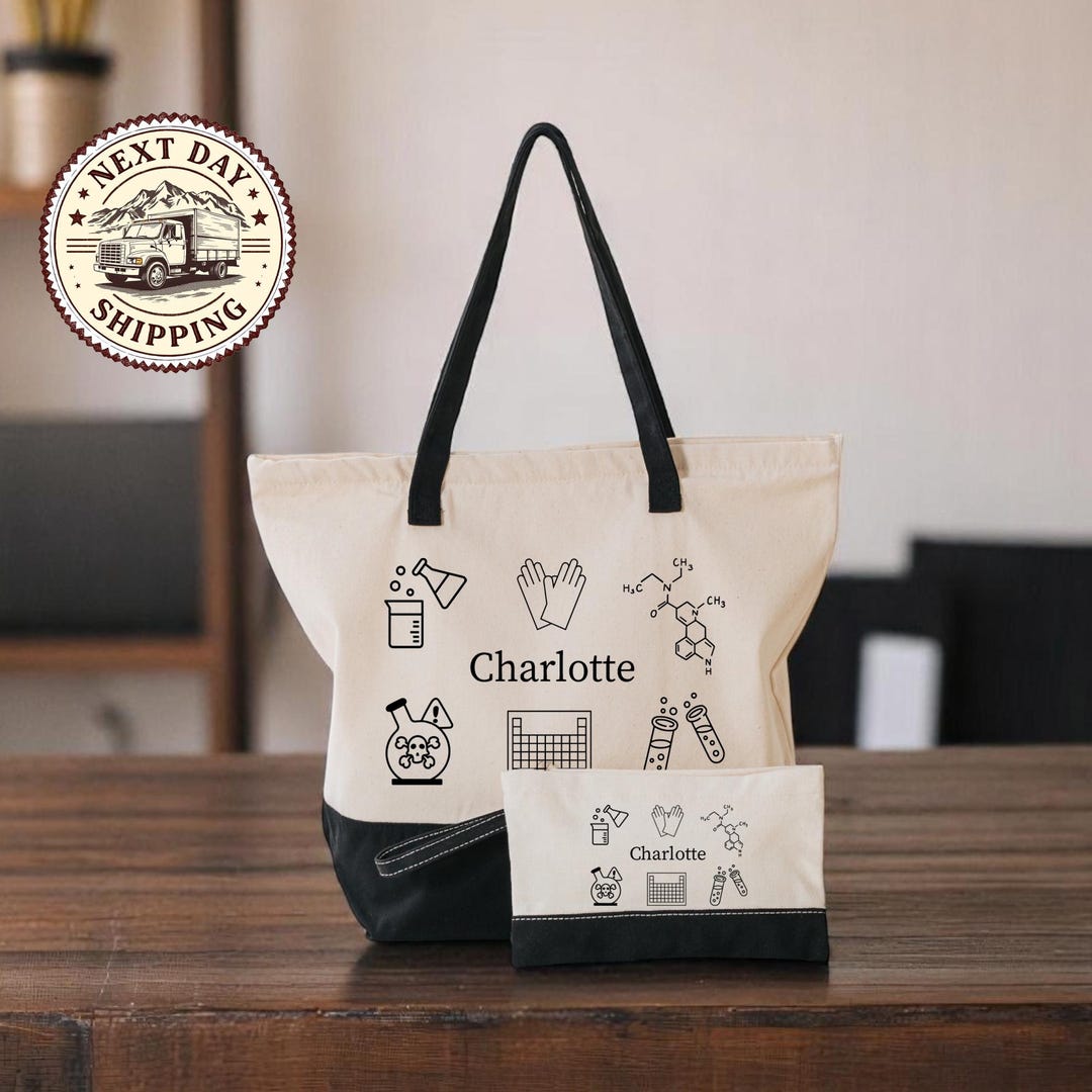 Custom Chemistry Tote Bag, Personalized Chemist or Science Teacher Gift ...