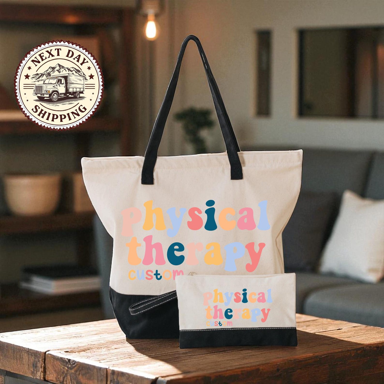 Custom Physical Therapy Tote Bag, Physical Therapist Gift, Cute PT Grad ...