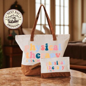 Custom Physical Therapy Tote Bag, Physical Therapist Gift, Cute PT Grad ...