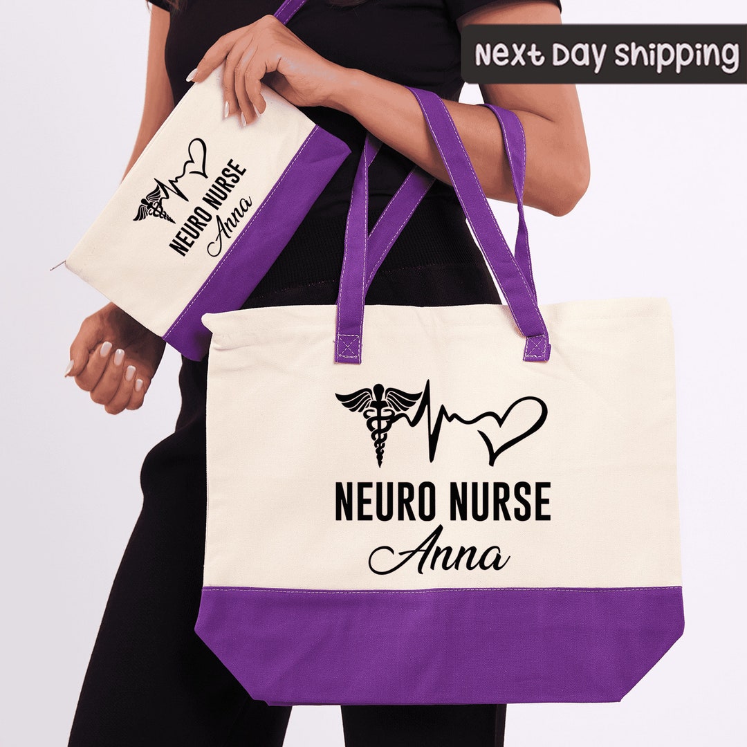 Custom Neuro Nurse Tote Bag, Neurology Gift, Neurology Nurse Tote Bag ...