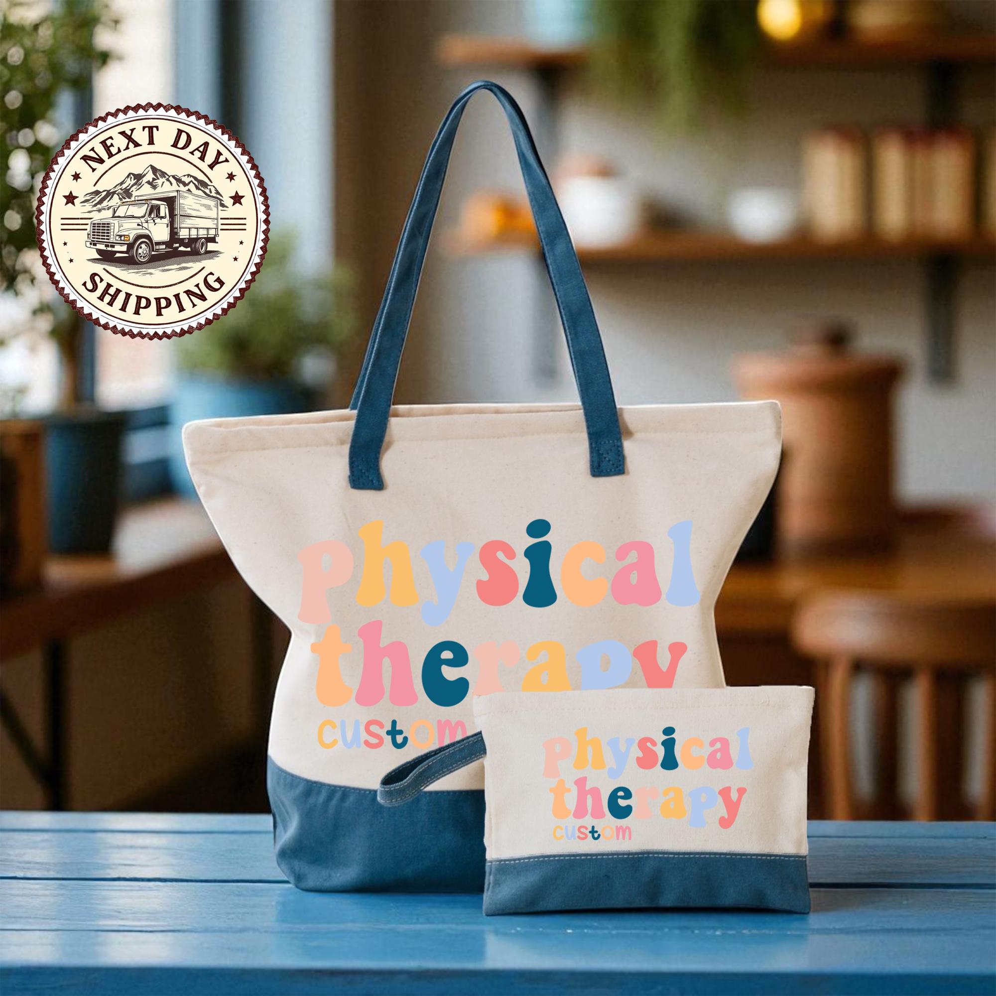 Custom Physical Therapy Tote Bag, Physical Therapist Gift, Cute PT Grad ...