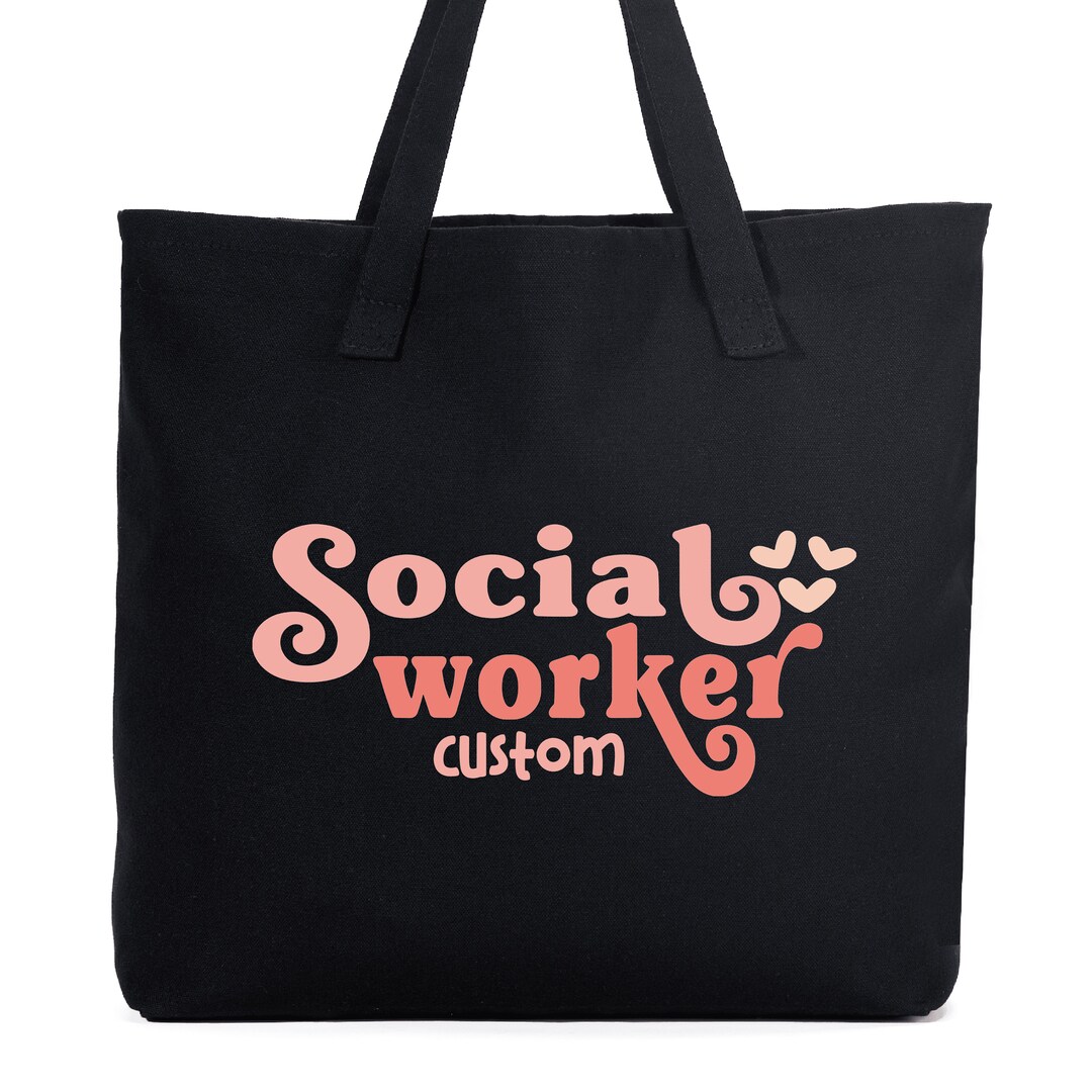 Custom Social Worker Tote Bag, Custom Social Worker Gift, Social Worker ...