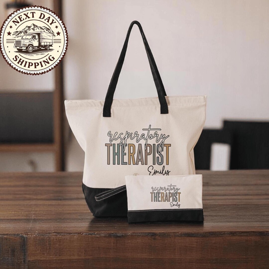 Custom Respiratory Therapist Tote Bag, Personalized Respiratory ...