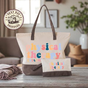 Custom Physical Therapy Tote Bag, Physical Therapist Gift, Cute PT Grad ...