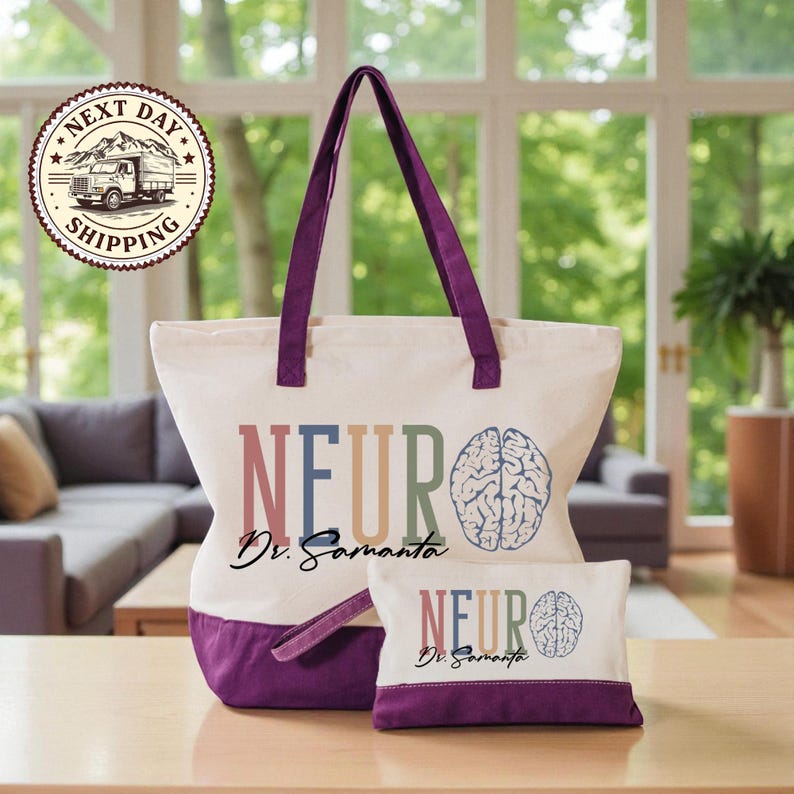 Brain Anatomy Tote Bag, Neurology Neuro Scientist Gift, Neurology Work ...