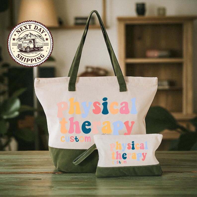 Custom Physical Therapy Tote Bag, Physical Therapist Gift, Cute PT Grad ...