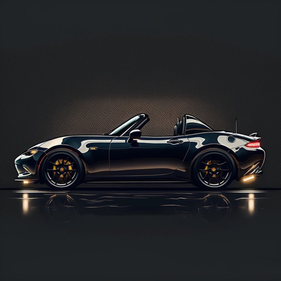 4 in 1 Mazda Miata MX5 RF Vector Prints Wall Art for Kids Boys Room ...